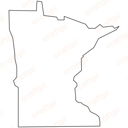 Minnesota State Map Outline SVG, PNG, JPG, PDF Files | Craftpi