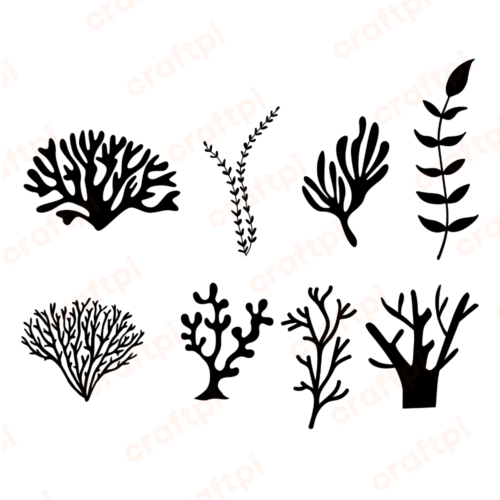 Ocean Coral Reef Bundle SVG, PNG, JPG, PDF Files | Craftpi