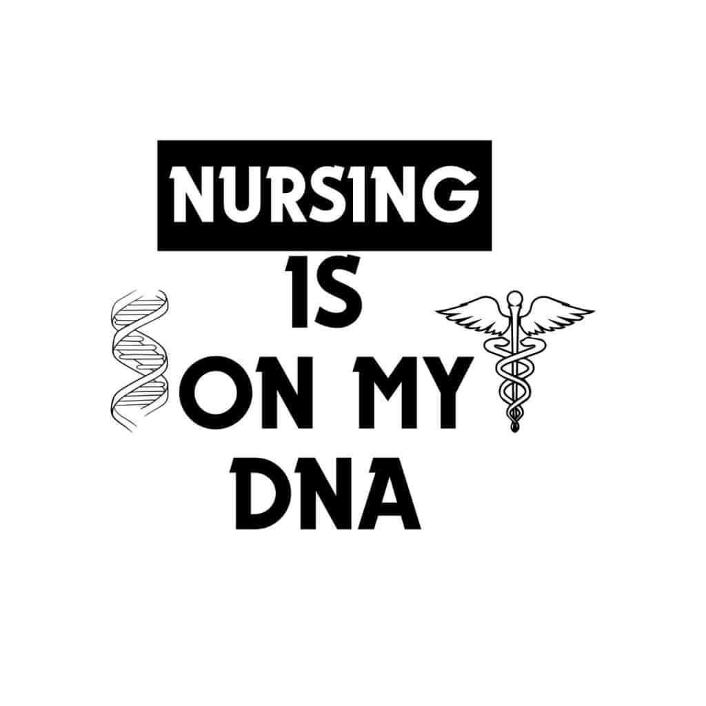 Nursing Is On My DNA SVG, PNG, JPG, PDF Files | Craftpi