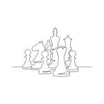 Chess Pieces Outline SVG, PNG, JPG, PDF Files | Craftpi
