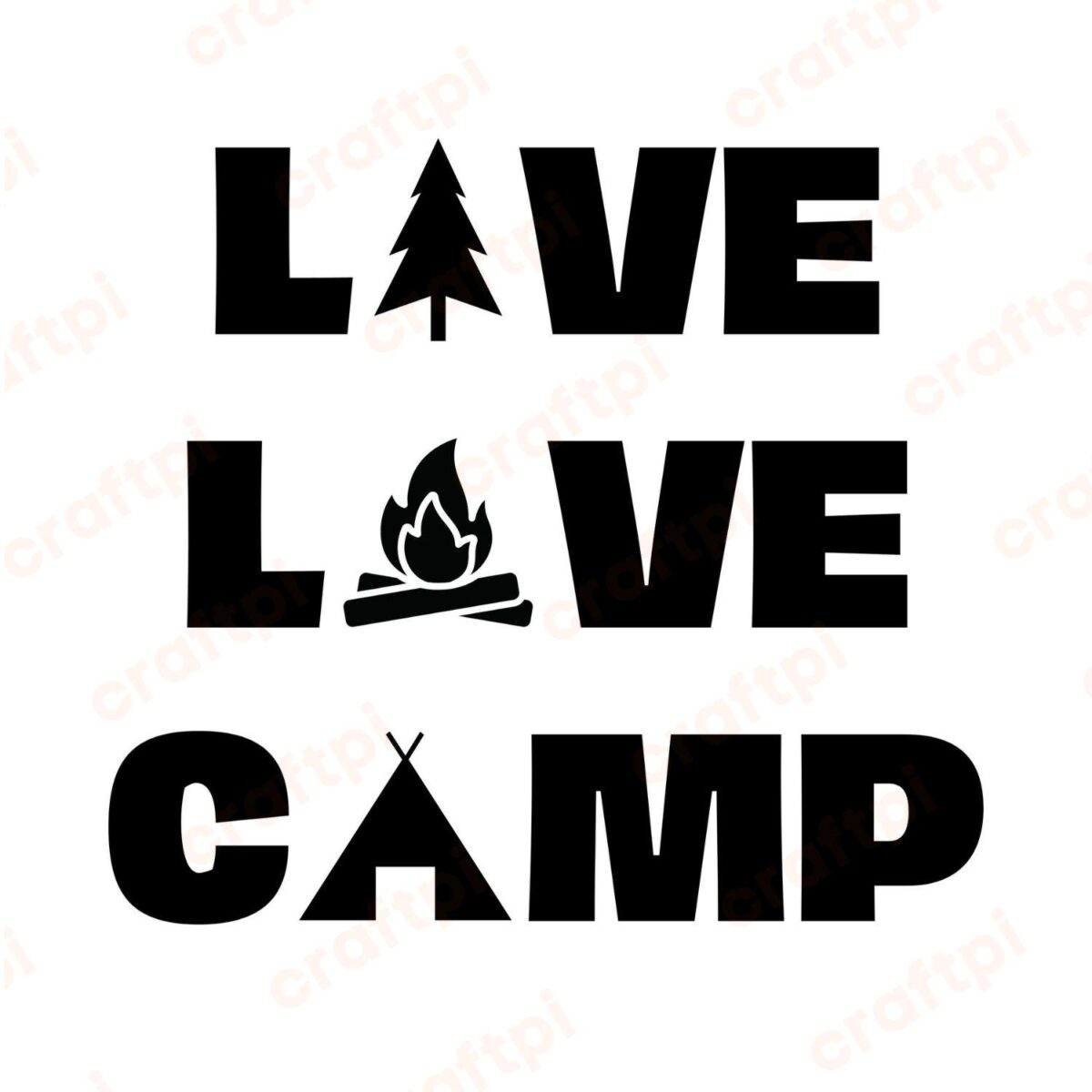 Camping Tent SVG, PNG, JPG, PSD, DXF Files | Craftpi