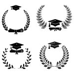 Graduation Laurel Wreath Bundle SVG, PNG, JPG, PDF Files | Craftpi