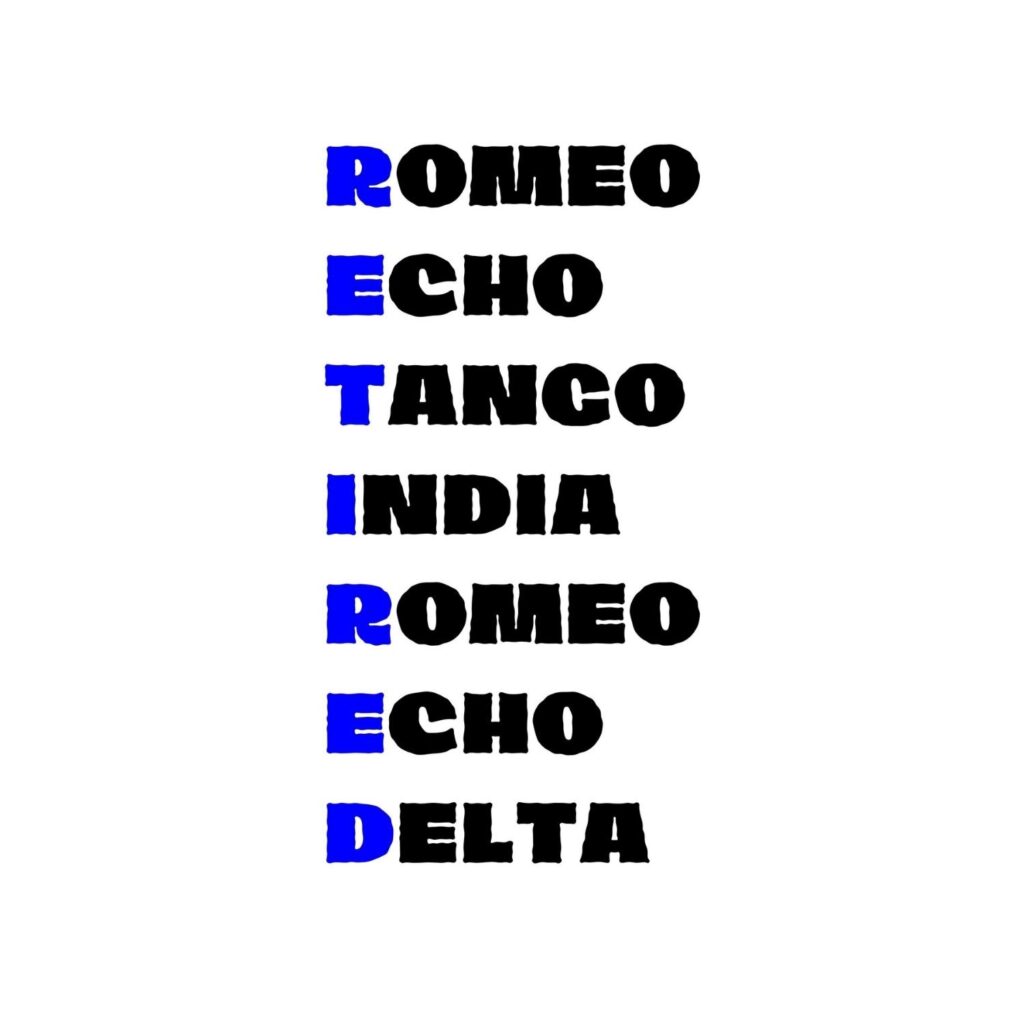 Retired Police Acronym SVG, PNG, JPG, PDF Files | Craftpi
